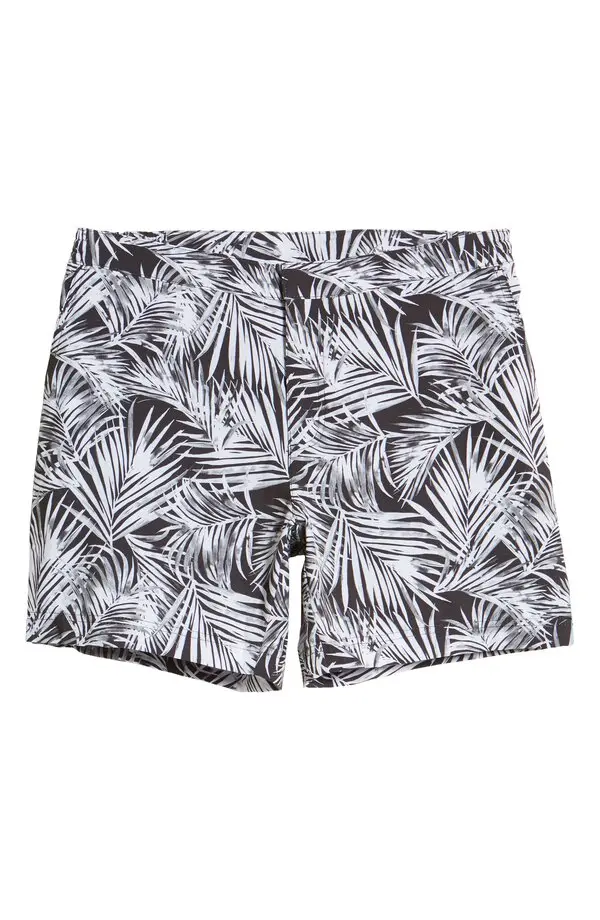 FAIR HARBOR The Sextant Swim Trunks - White Leaves