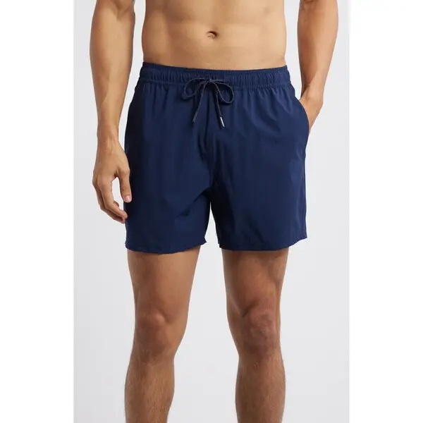 FAIR HARBOR The Bungalow Water Repellent Swim Trunks - Navy