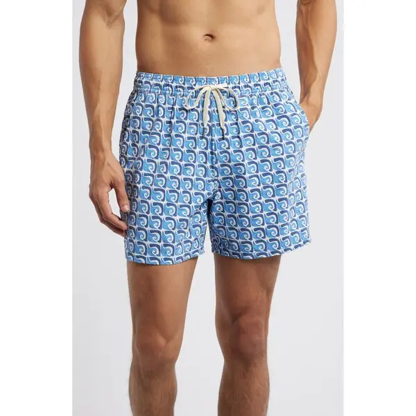 FAIR HARBOR The Bungalow Water Repellent Swim Trunks - Rolling Waves
