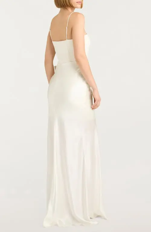 Cinq À Sept Drina Ruffle Column Gown - Ivory