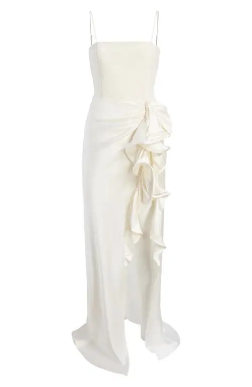Cinq À Sept Drina Ruffle Column Gown - Ivory