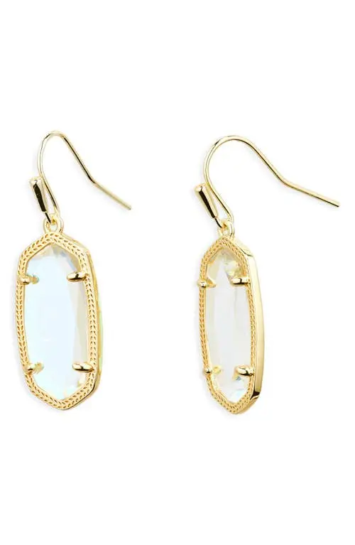 Kendra Scott Dani Stone Drop Earrings - Gold Dichroic Glass