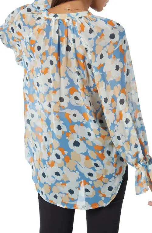 Joie Cecarina Floral Print Silk Popover Blouse