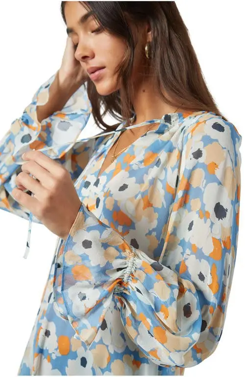 Joie Cecarina Floral Print Silk Popover Blouse
