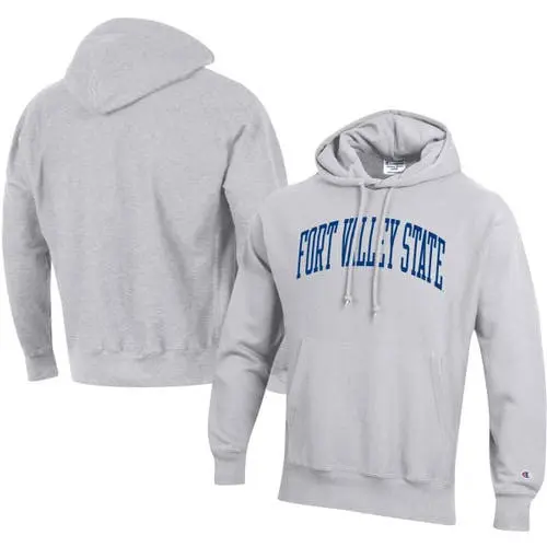 Champion Fort Valley State Wildcats Tall Arch Pullover Hoodie - Gray