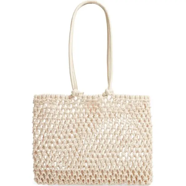 Clare V. Sandy Woven Market Tote - Natural