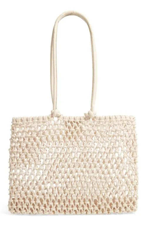 Clare V. Sandy Woven Market Tote - Natural
