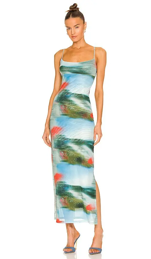 Miaou Thais Abstract Print Dress