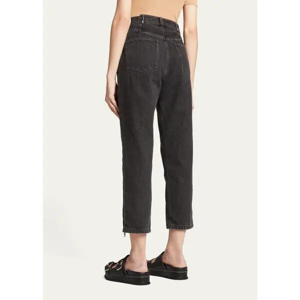3.1 Phillip Lim Straight-leg Cropped Jeans With Side Zipper Detail - Black