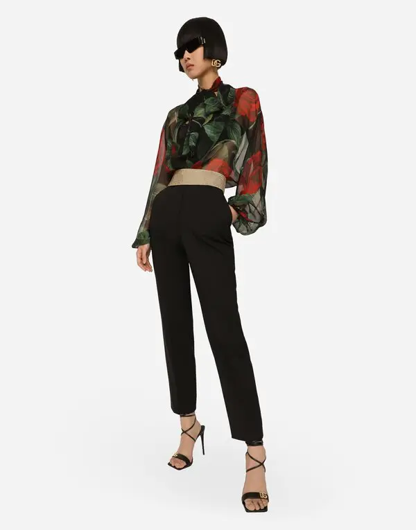Dolce & Gabbana High-waist Crystal Mesh Belt