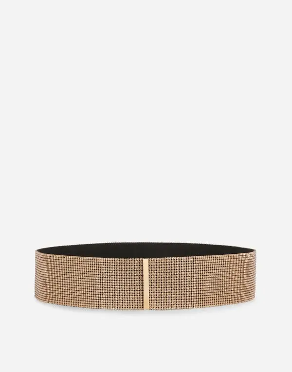 Dolce & Gabbana High-waist Crystal Mesh Belt
