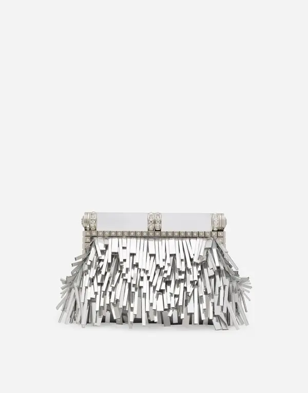 Dolce & Gabbana Nappa Bag With Fringing - Silver