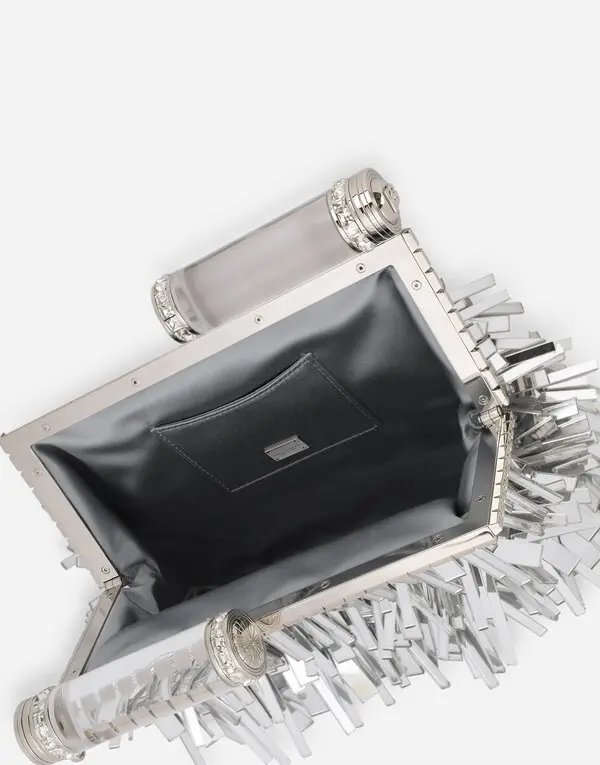 Dolce & Gabbana Nappa Bag With Fringing - Silver