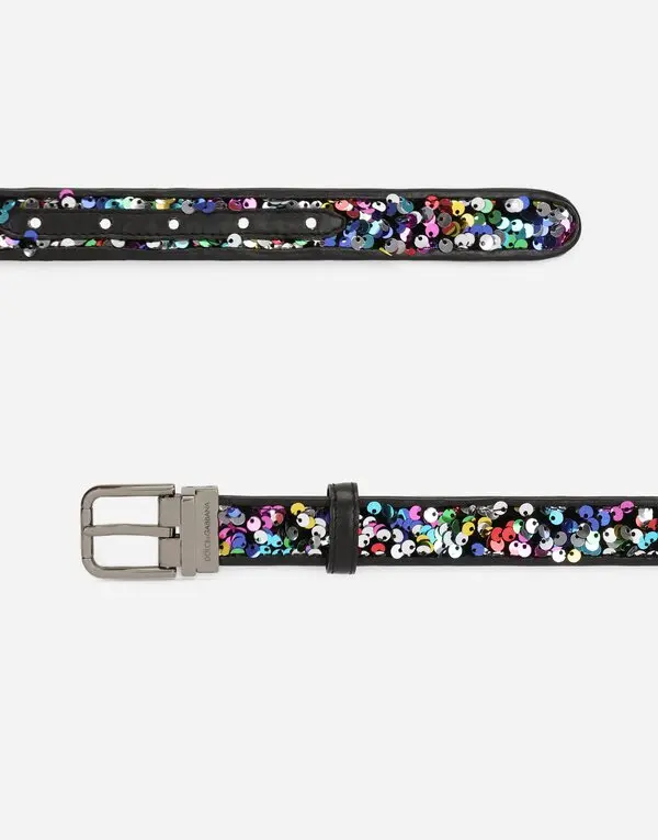 Dolce & Gabbana Multi-colored Sequined Belt
