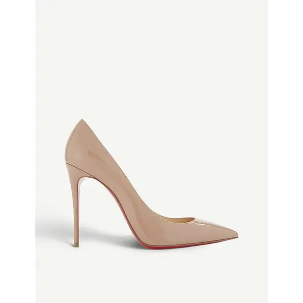CHRISTIAN LOUBOUTIN Kate 100 Patent Leather Courts - Nude 6248