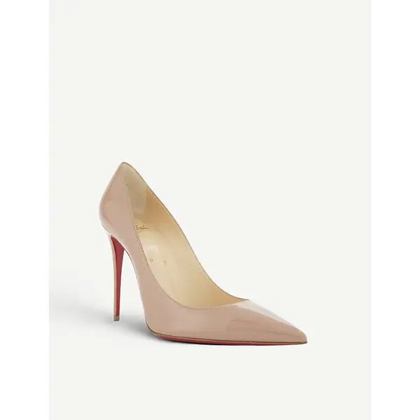 CHRISTIAN LOUBOUTIN Kate 100 Patent Leather Courts - Nude 6248