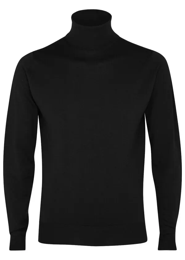 John Smedley Cherwell Merino Wool Jumper - Black