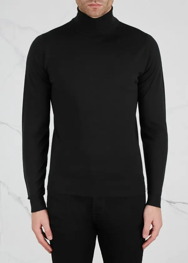 John Smedley Cherwell Merino Wool Jumper - Black