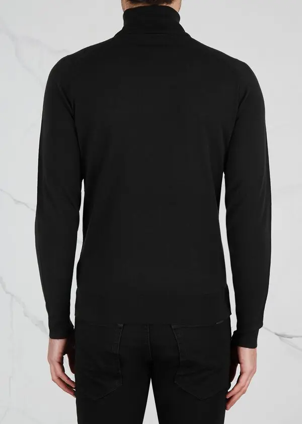 John Smedley Cherwell Merino Wool Jumper - Black