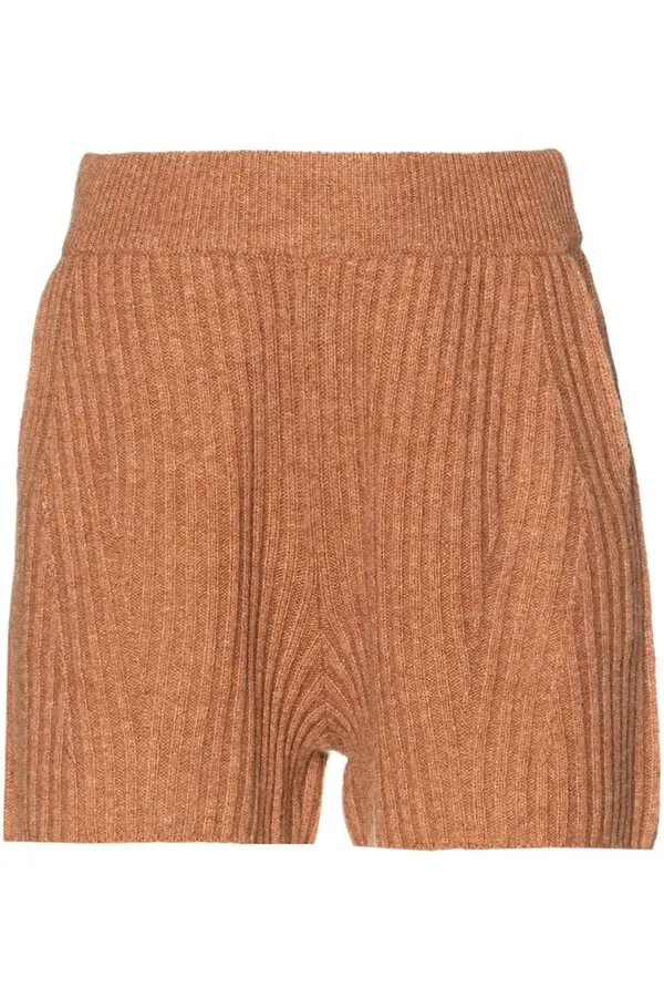 Rag & Bone Maxine Ribbed Merino Wool-blend Shorts