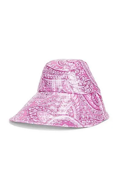 Etro Paisley Bucket Hat In Rose