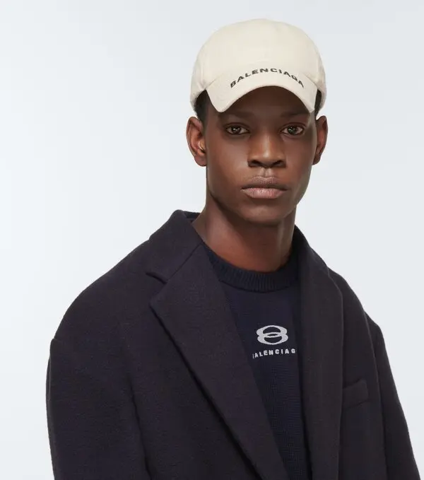 Balenciaga Logo Baseball Cap - White