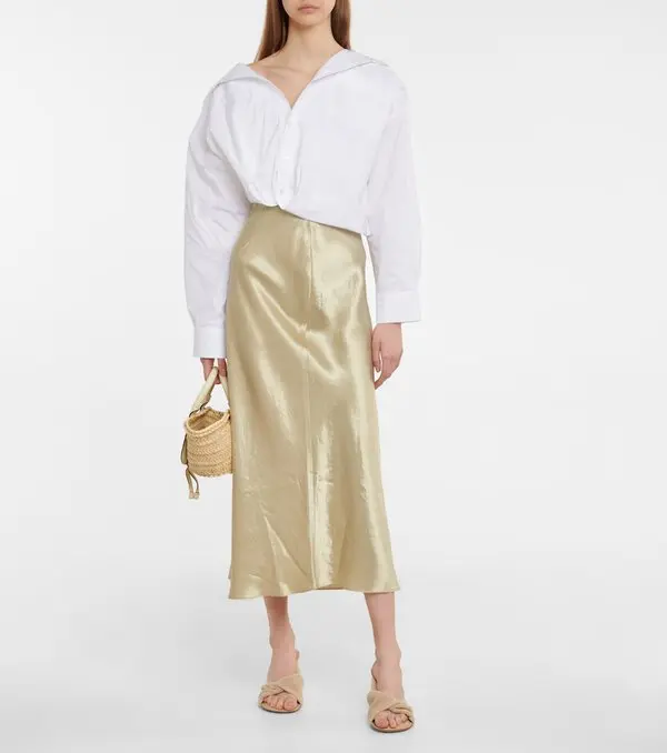 Vince Satin Slip Skirt