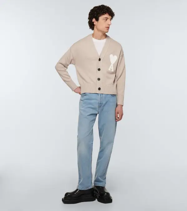 AMI Paris Cotton And Wool Cardigan