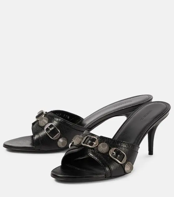 Balenciaga Cagole Leather Mules
