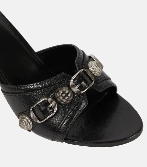 Balenciaga Cagole Leather Mules