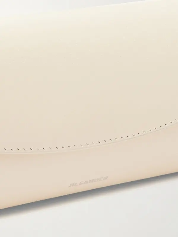 JIL SANDER Cannolo Leather Shoulder Bag - Neutrals
