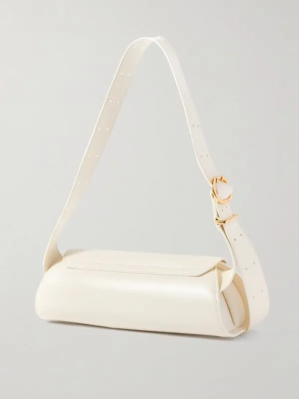JIL SANDER Cannolo Leather Shoulder Bag - Off-white