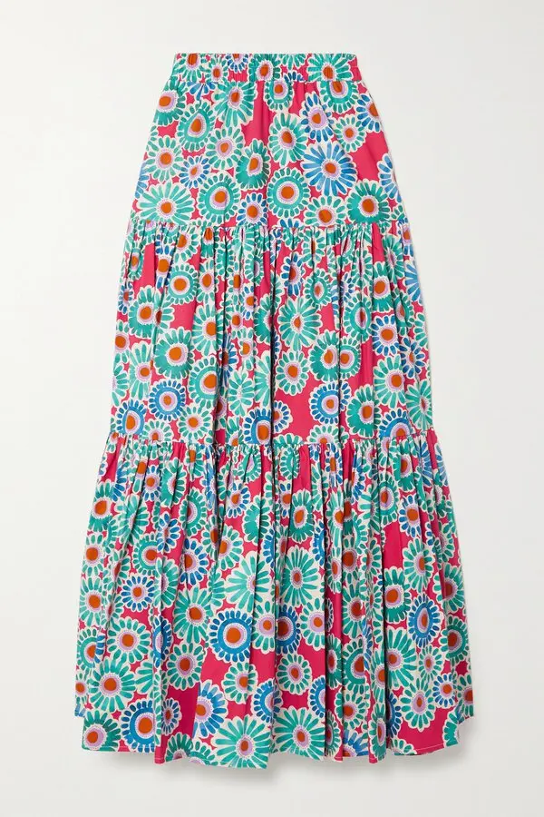 La DoubleJ Big Tiered Maxi Skirt