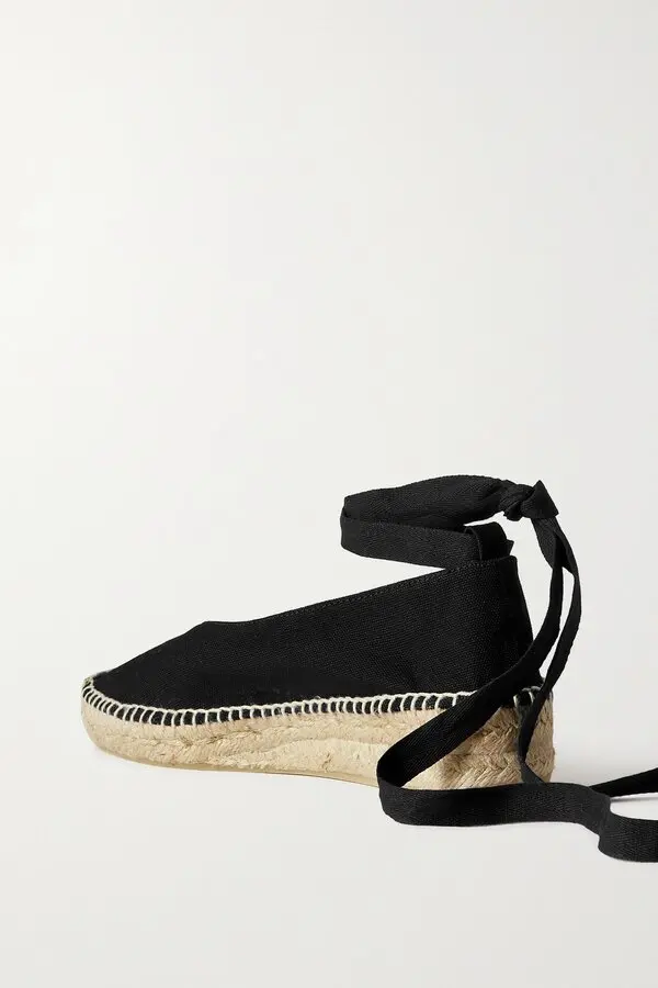 CastaÑer Net Sustain Gea Canvas Espadrilles - Black
