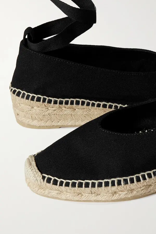 CastaÑer Net Sustain Gea Canvas Espadrilles - Black