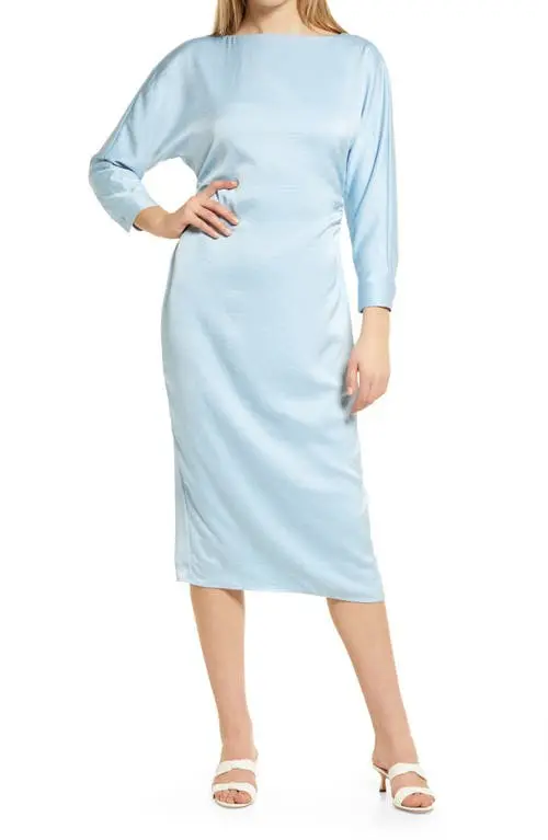 Halogen Dolman Sleeve Midi Dress In Blue Falls - 40% Off | Editorialist