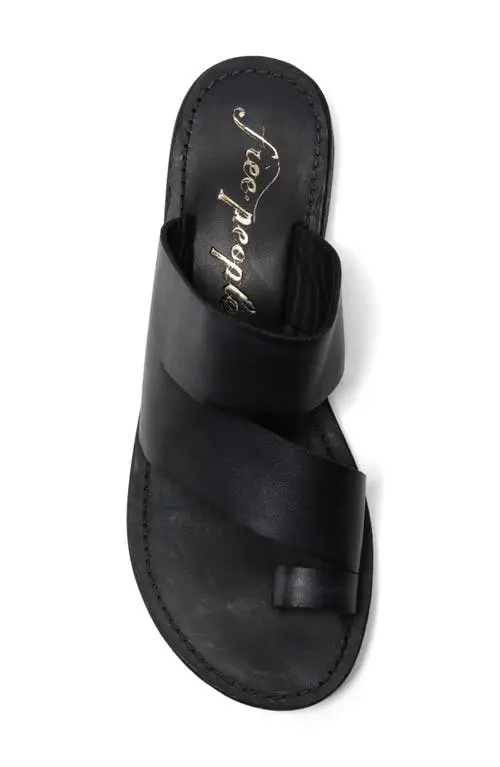 Free People Abilene Toe Loop Sandal - Washed Black