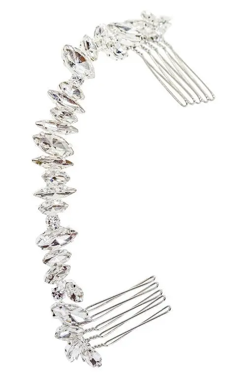 Brides & Hairpins Harlow Crystal Crown Comb - Classic Silver