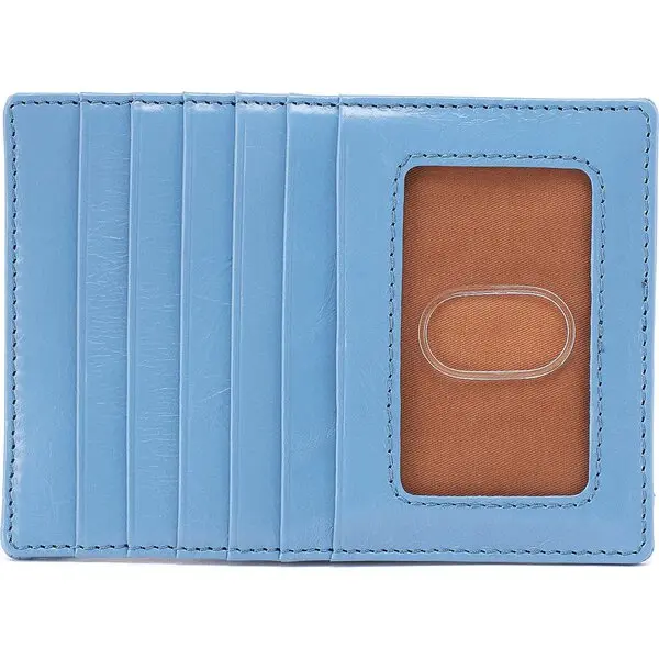 Hobo Euro Slide Leather Card Case - Faded Denim