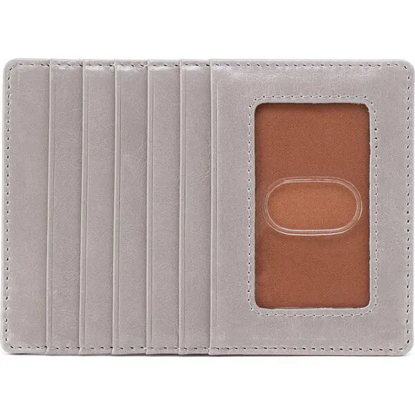 Hobo Euro Slide Leather Credit Card Case - Light Grey