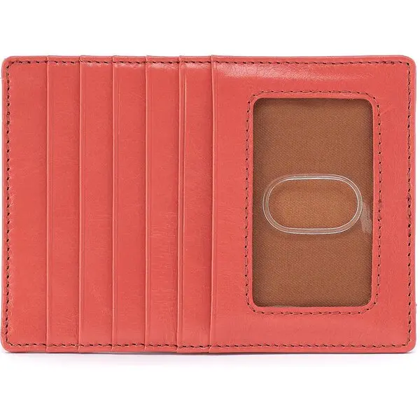 Hobo Euro Slide Leather Credit Card Case - Pink Mirage