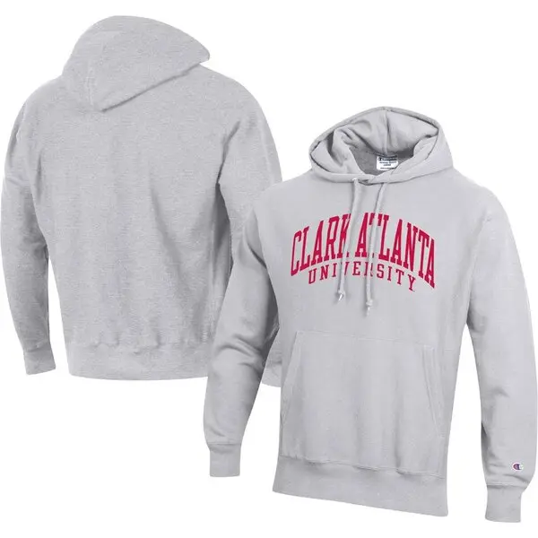 Champion Clark Atlanta University Panthers Tall Arch Pullover Hoodie - Gray