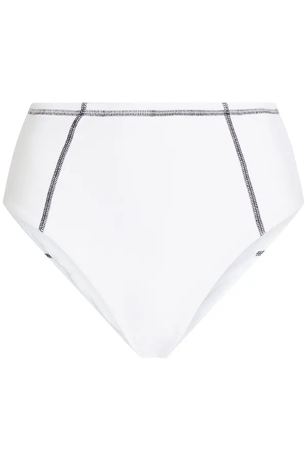 Onia Ella Textured High-rise Bikini Briefs M
