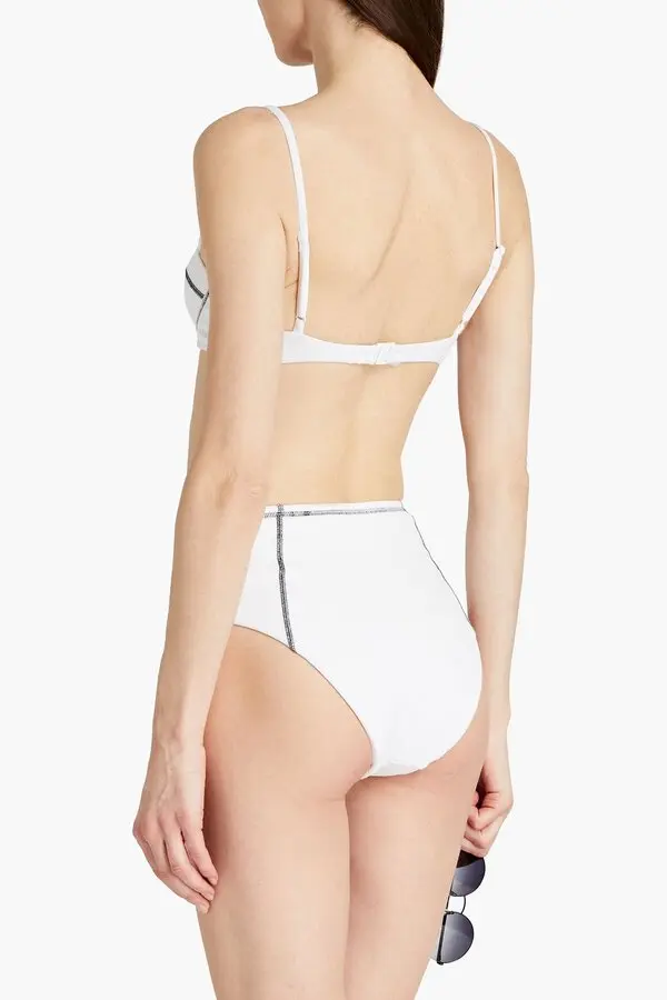 Onia Ella Textured High-rise Bikini Briefs M