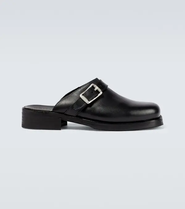 Our Legacy Camion Leather Mules - Black