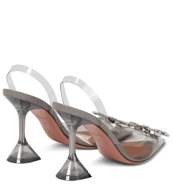 Amina Muaddi Begum Pvc Slingback Pumps