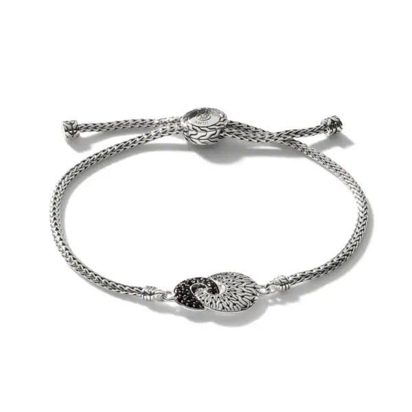 John Hardy Carved Chain Slider Bracelet Pav
