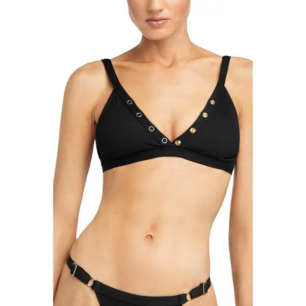 Robin Piccone Amy Triangle Bikini Top - Licorice