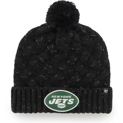'47 47 New York Jets Fiona Cuffed Knit Hat With Pom - Black