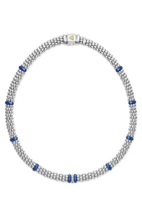Lagos Blue Caviar Diamond Station Necklace - Ultramarine